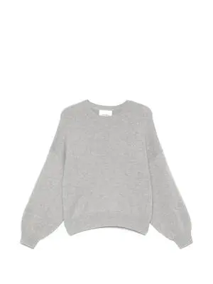 LISA YANG Veira Crew-neck Balloon-sleeve Sweater - Grey