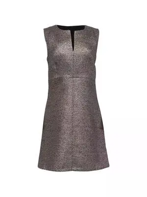 Diane Von Furstenberg Yvette Metallic Dress - Grey