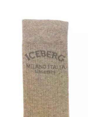 Iceberg Logo Intarsia Socks