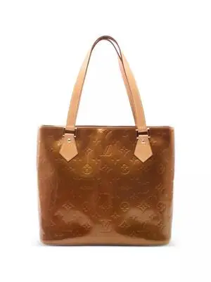 LOUIS VUITTON 2002 Houston Monogram Vernis Tote Bag - Brown