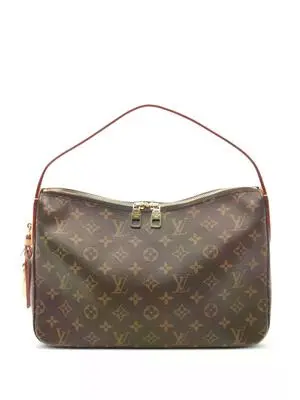 LOUIS VUITTON Slouchy Pm Monogram Tote Bag - Brown