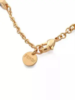 Fendi Tone Ff Logo Enamel Bracelet