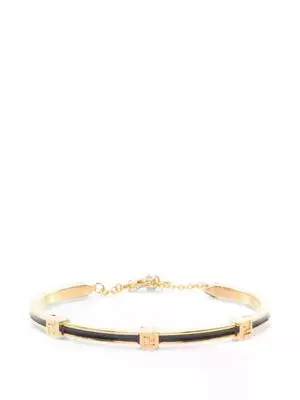 Fendi Tone Ff Logo Enamel Bracelet - Gold