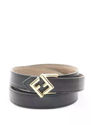 Fendi Reversible Ff Diamond Belt - Black