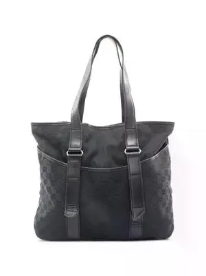 Gucci Gg Canvas Tote Bag - Black