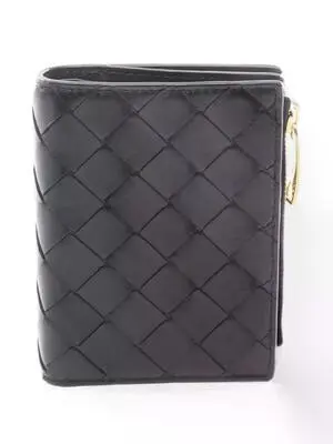 Bottega Veneta 2020 Small Intrecciato Bi-fold Wallet - Black