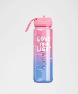 Lululemon Back To Life Clear Bottle 24oz Straw Lid
