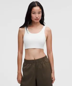Lululemon Nulu Ribbed Scoopneck Bra - White