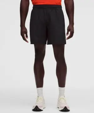 Lululemon Lululemon Pace Breaker Linerless Short 7" With Micro Perforations Black/cherry Ember
