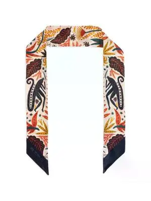 Etro X Tabby Booth Monkey-print Silk Scarf