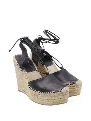 Saint Laurent Espadrille Slingback Wedge Sandals