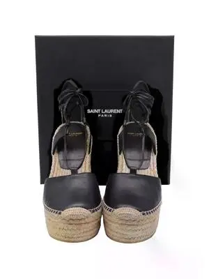 Saint Laurent Espadrille Slingback Wedge Sandals
