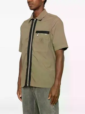 Iceberg Zip-up Contrast-trim Shirt