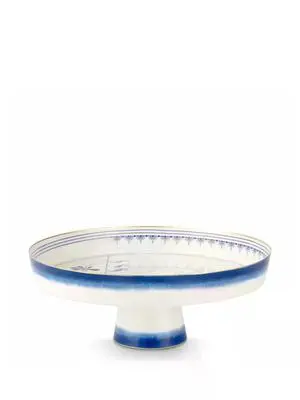 PIP STUDIO Pip And The Bird Floral-print Cake Stand - Blue