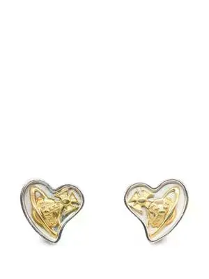 VIVIENNE WESTWOOD Orb Heart Earrings - Silver