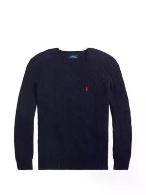 Polo Ralph Lauren Cable Knit Crew Neck Sweater - Blue