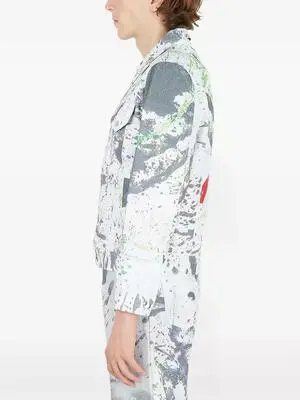 ALIVE & MORE Embroidered Canvas Jacket - White