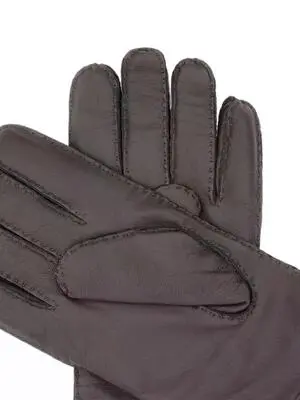 GIANNI CHIARINI Topstitched Leather Gloves