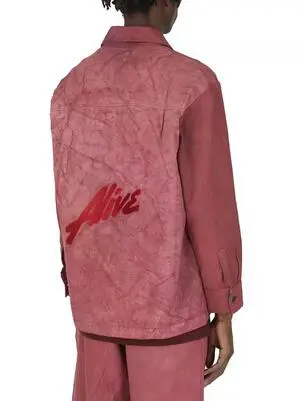 ALIVE & MORE Marbled-motif Front-button Shirt Jacket