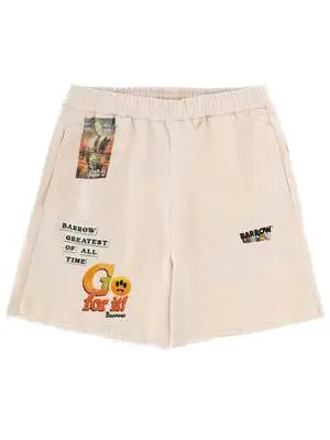 BARROW Shorts Con Stampa - Beige