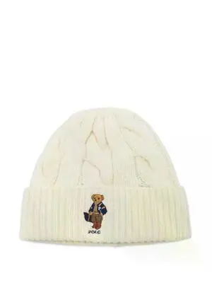 Polo Ralph Lauren Polo Ralph Lauren Polo Bear Cable-Knit Beanie Neutrals