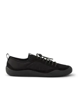 Prada Re-nylon And Suede Speedrock Sneakers - Black