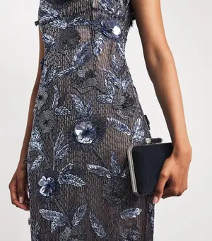 Rachel Gilbert Embellished Floral Midi Dress