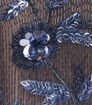 Rachel Gilbert Embellished Floral Midi Dress