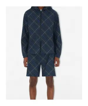 Burberry Checked Hooded Jacket