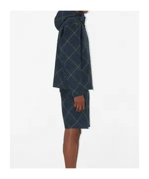 Burberry Checked Hooded Jacket