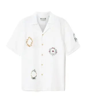 ALLSAINTS Deck Linen Short Sleeve Shirt - Ecru