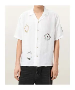 ALLSAINTS Deck Linen Short Sleeve Shirt