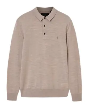 ALLSAINTS Mode Polo Sweater - Lime Brown