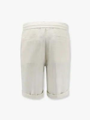 Brunello Cucinelli Linen Bermuda Shorts With Drawstring