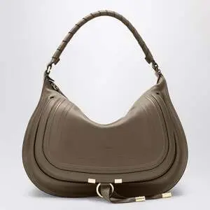 Chloé Marcie Shoulder Bag In Leather - Brown