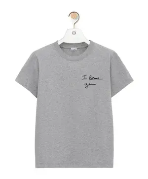 Loewe Anagram Embroidered Crewneck T-shirt - Grey