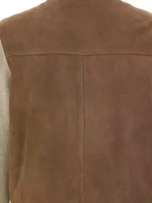 VOLFAGLI FIRENZE Arena Shearling-collar Leather Jacket - Brown