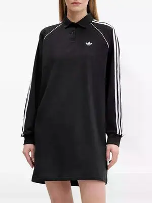 Adidas Logo Embroidered Mini Dress - Black