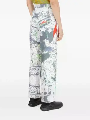 ALIVE & MORE Graphic Motif Faded Wash Trousers