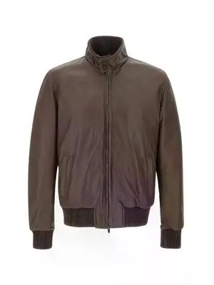 VOLFAGLI FIRENZE Leather Quilted Jacket - Brown
