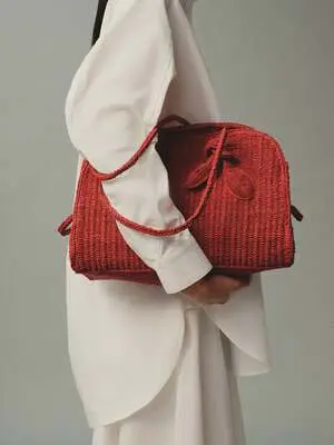 Jacquemus Le Turismo Raffia Handheld Bag