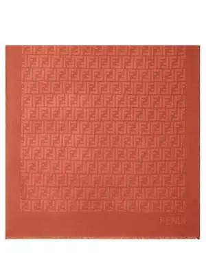 Fendi Jacquard Ff Stola - Red