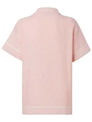 Fendi Ff Crochet Polo Shirt - Multicolor