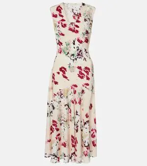 Ulla Johnson Elowen Floral Silk Midi Dress - Pink