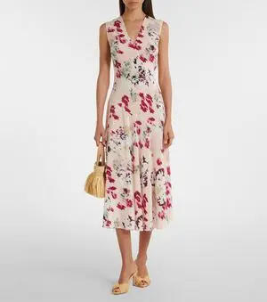 Ulla Johnson Elowen Floral Silk Midi Dress