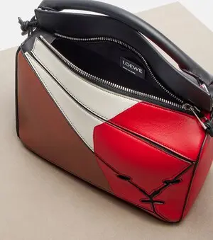 Loewe Puzzle Lion Intarsio Small Shoulder Bag