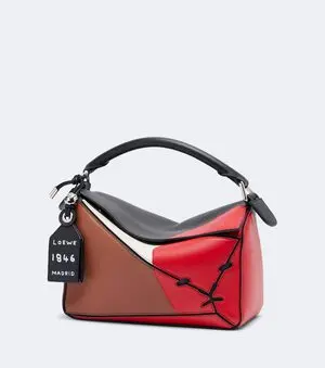 Loewe Puzzle Lion Intarsio Small Shoulder Bag - Multicoloured