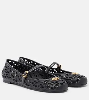 Valentino Garavani Ondette Vlogo Mary Jane Flats - Black