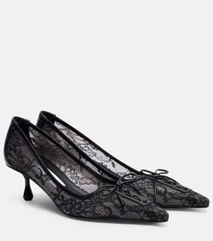 JIMMY CHOO Scarlett Lace Pumps - Black