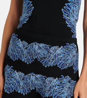 Ulla Johnson Alessia Knitted Jacquard Midi Skirt - Black